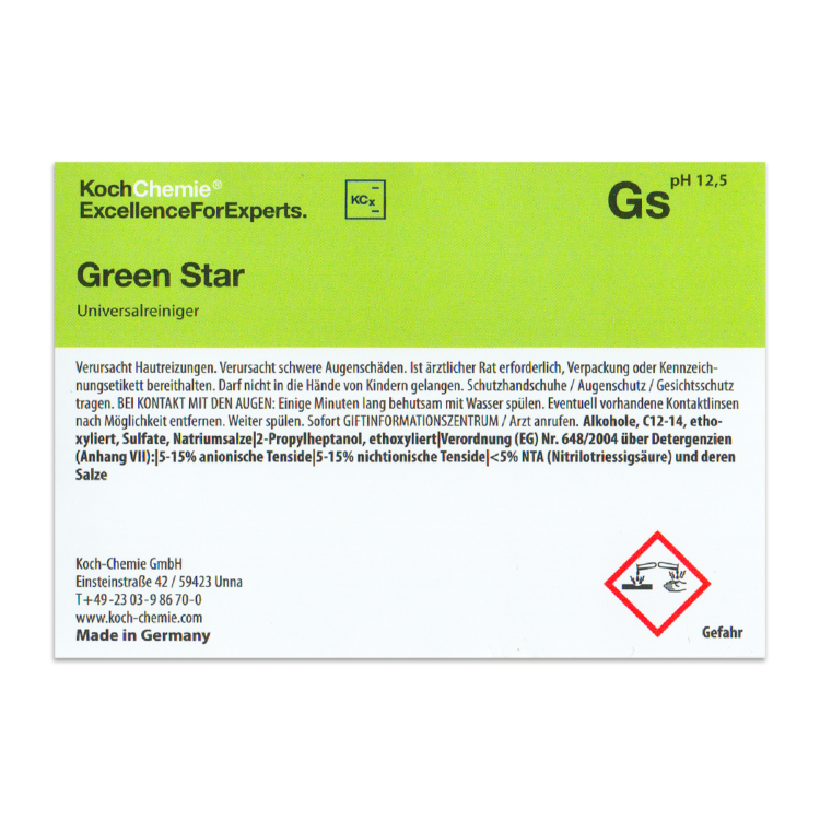 Koch Chemie Aufkleber Green Star jetzt im offiziellen Shop kaufen