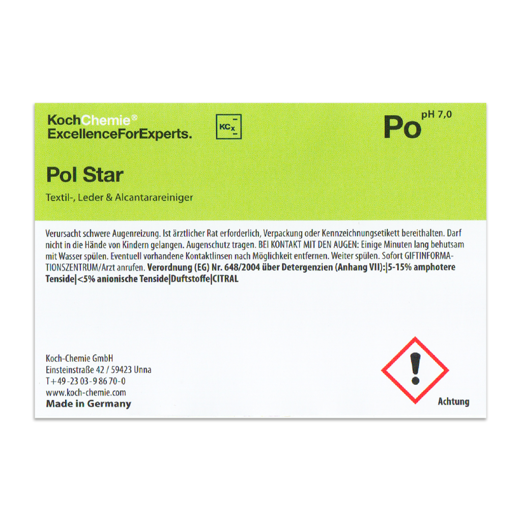 Koch Chemie Aufkleber Pol Star jetzt im offiziellen Shop kaufen